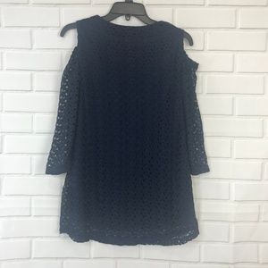 JM Collection | Tops | Jm Collection Womens Blouse Blue Lace Floral Top ...